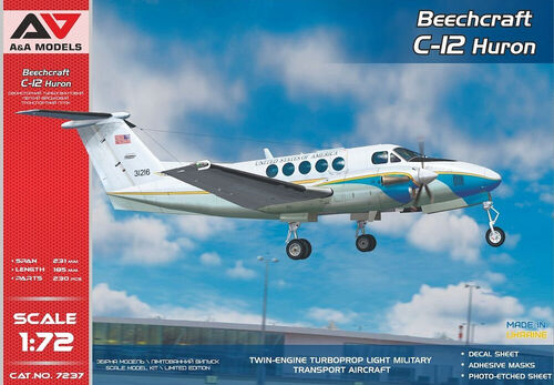 A & A Models 7237 Beechcraft C-12 Huron - Twin-Engine Turboprop Light Military Transport Aircraft