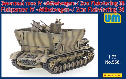Unimodels 558 Flakpanzer IV Moebelwagen / 2 cm Flakvierling 38