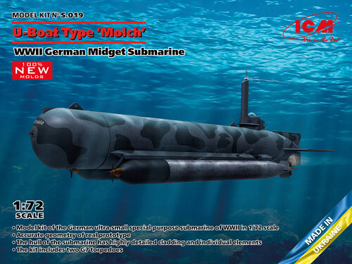 ICM S019 U-Boat Type 'Molch' - WWII German Midget Submarine