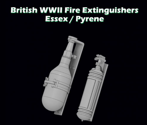SBS Model 3D015 British WW II fire extinguishers Essex / Pyrene