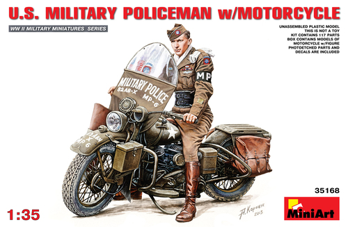 MiniArt 35168 U.S. Military Policeman w/Motorcycle