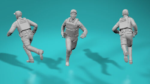 EMP3D 99204733-72 Akcja Policyjna - Policjant Biegnący