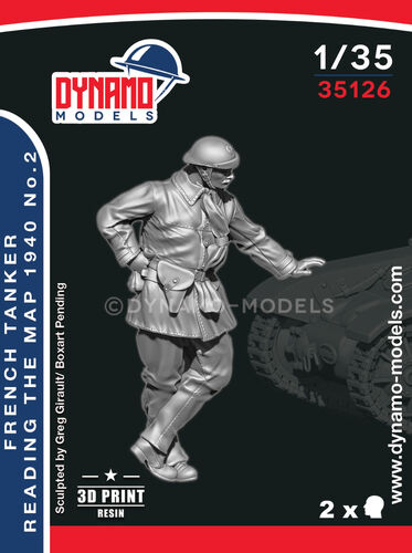 Dynamo-Models 35126 French Tanker Reading The Map 1940 No.2