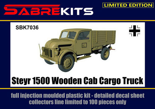DISCONTINUED Sabre Kits 7036 Steyr 1500 Wooden Cab Cargo Truck