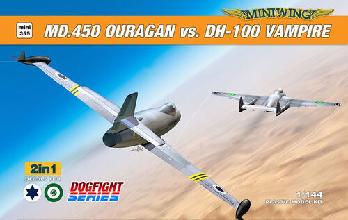 Miniwing 355 MD.450 Ouragan vs. de Havilland Vampire - Dogfight Set (2 plastic kits in box - 2 decals versions)