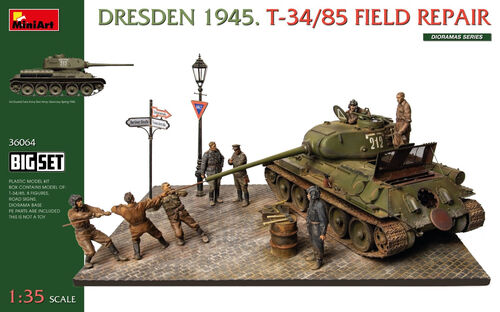 MiniArt 36064 Dresden 1945 T-34/85 Field Repair - Big Set
