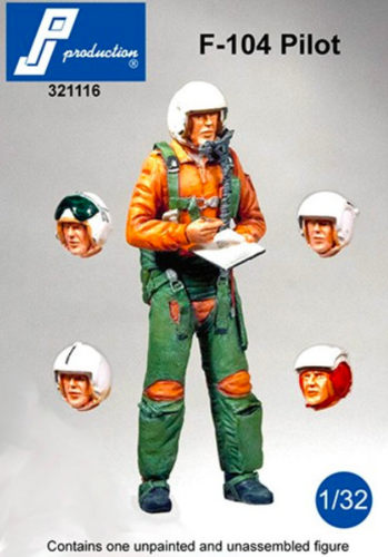PJ Production 321116 F-104 pilot standing 5 heads