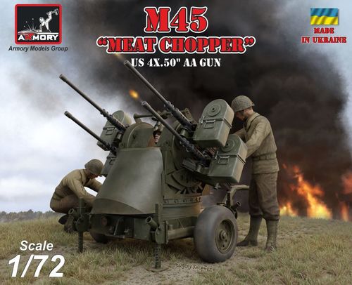 Armory Models Group 72239 M45 Quadmount, US WWII 4x 12.7mm M2HB Turret on M20 trailer