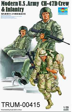 Trumpeter 00415 Modern U.S. Army CH-47D Crew & Infantry