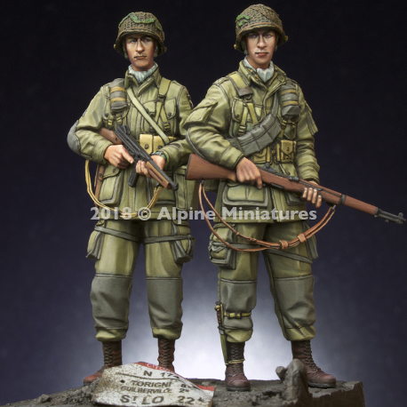 Alpine Miniatures 35252 US 101st Airborne Trooper Set - 2 figs