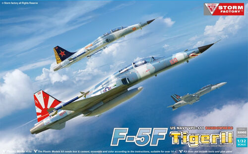 Storm Factory 32002 Northrop F-5 F Tiger II - Two Seat Trainer Fighter Aircraft (US Navy VFC-111 & USMC VMFT-401)