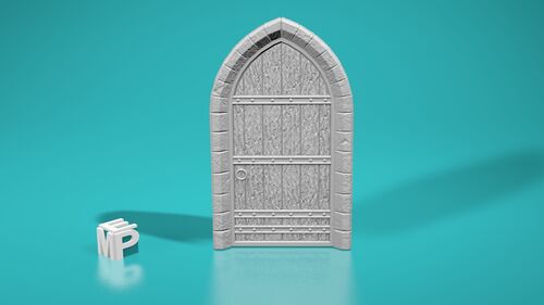 EMP3D 35150611 Drzwi kościelne - typ 2 - wąskie - połówka