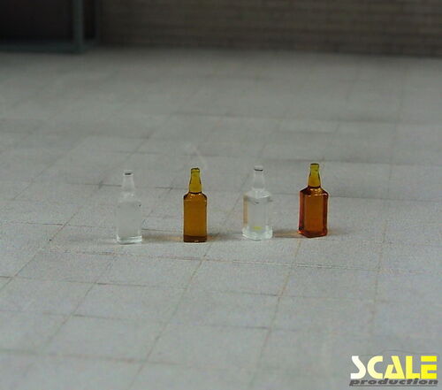 Scale Production SP24263 4 Whisky bottles (with Decals)