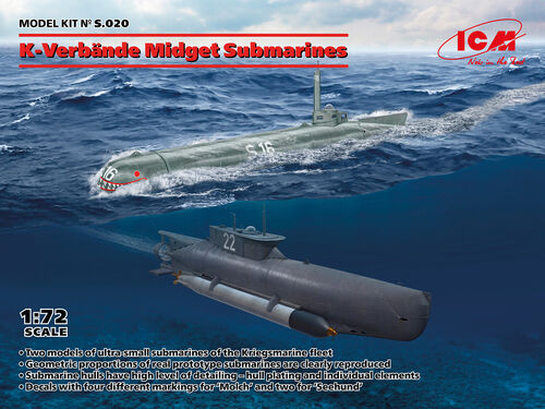 ICM S020 K-Verbände Midget Submarines - Seehund and Molch