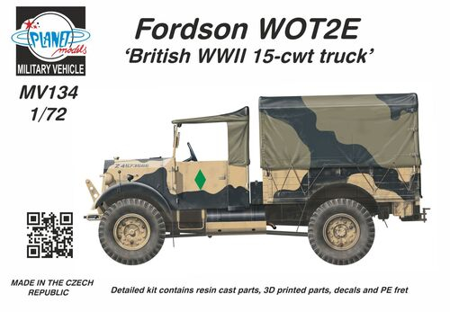 Planet Models MV134 Fordson WOT2E (15CWT) 'Wooden Cargo Bed' - British WWII 15-CWT Truck
