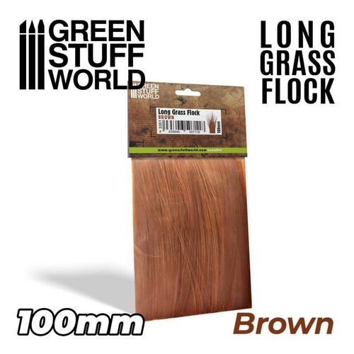 Green Stuff World 3351 Long Grass Flock 100mm - Brown