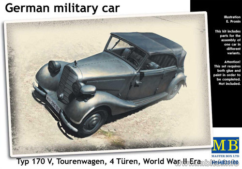 Master Box 35100 German military car,Typ 170V,Tourenwagen,4 Turen,1937-1940