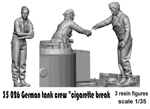 Glowel Miniatures 35026 German Tank Crew 'Cigarette Break' (3 Figures, Resin)