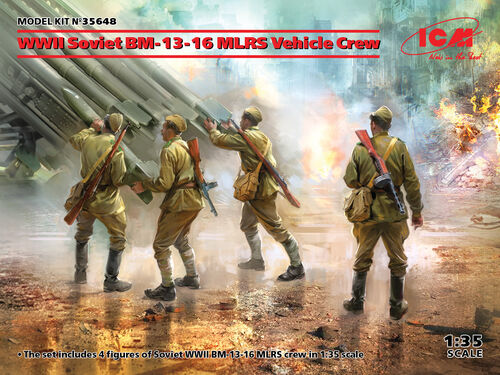 ICM 35648 WWII Soviet BM-13-16 MLRS Vehicle Crew