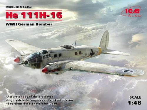 ICM 48263 He 111H-16 WWII German Bomber