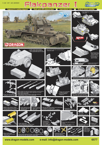 Dragon 6577 German Self-propelled Anticraft Gun Sd.Kfz.101 Flakpanzer I