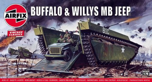 Airfix 02302V Buffalo & Willys MB Jeep