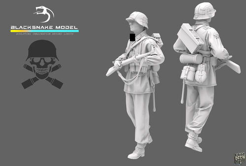 BlackSnake Model Waffen-07 German WWII Waffen SS Soldier 7 (1 figure)