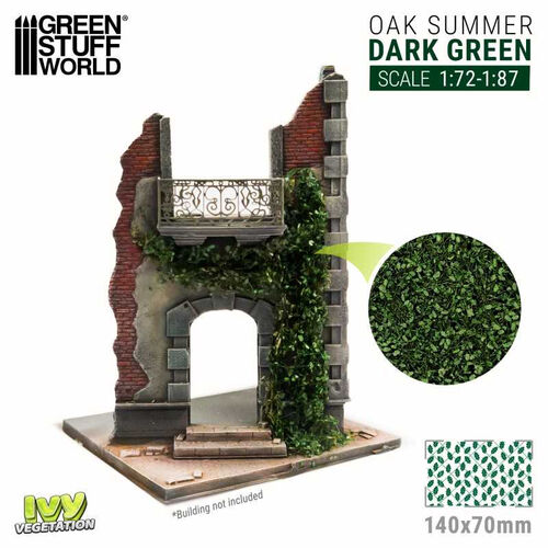 Green Stuff World 4631 Ivy Foliage - Dark Green Oak Summer - Small