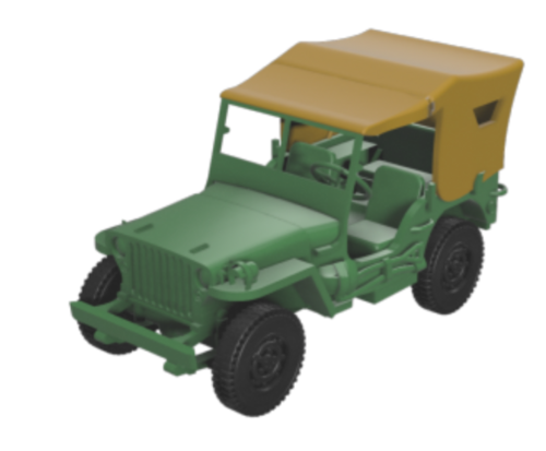 L'Arsenal 2.0 3D700072 Jeep Willys covered x 10