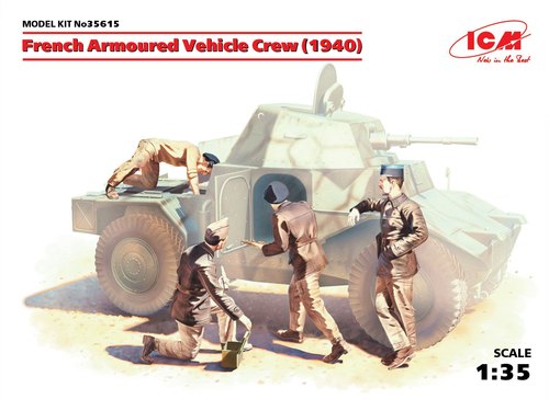 ICM 35615 French Armoured Vehicle Crew (1940), (4 figures)