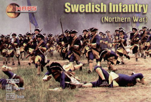 Mars 72020 Swedish infantry (Northern war) (48 figs)