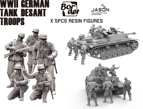 Das Werk F016 WWII German Tank Desant Troops (5pcs)