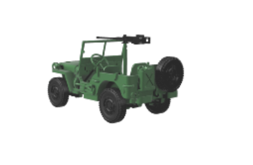 L'Arsenal 2.0 3D350073 Jeep Willys 12.7 machine gun x 5
