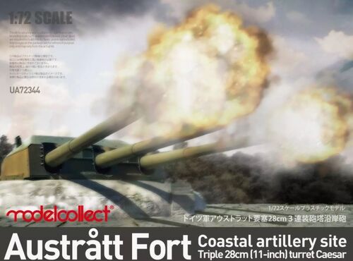 Model Collect UA72344 Austratt Fort Coastal Artillery Site Triple 28cm (11-inch) Turret Caesar