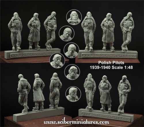 Scibor Monstrous Miniatures 48HM0012 Polish Pilots 1939 1940 (3)