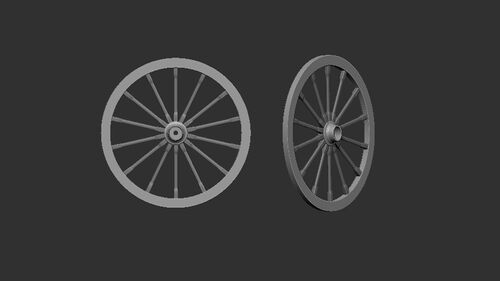 Firma49 C022-35 Wheels for a Ox-drawn Car