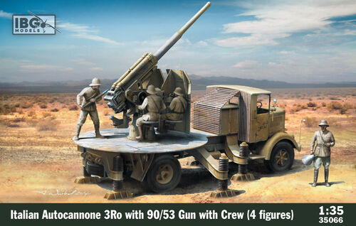 IBG 35066 Italian Autocannone 3Ro with 90/53 Gun and Crew (4 figures)