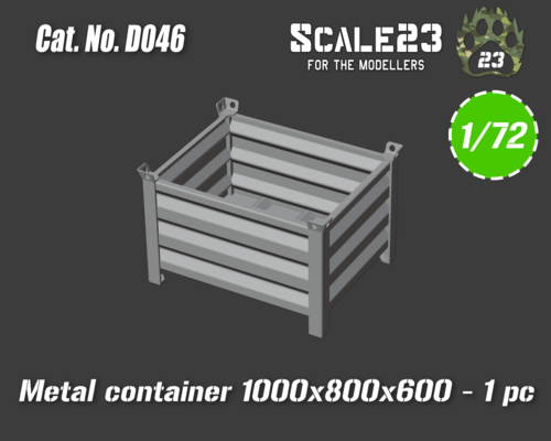 Scale23 72-D046 Metal container 1000x800x600 - 1 pc