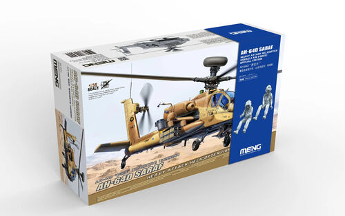 Meng Model QS005s AH-64 D Saraf - Heavy Attack Helicopter (Israeli Air Force) Special Edition (incl. Two Resin figures)