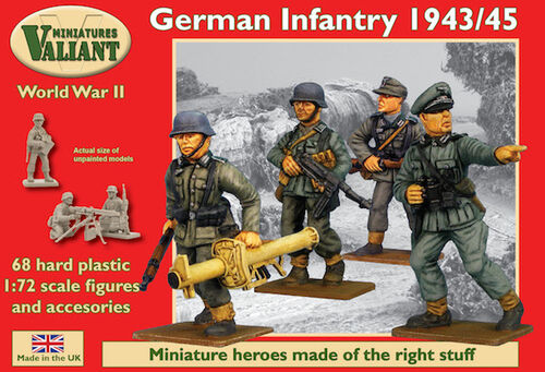 Valiant Miniatures 0002 German WWII Infantry (1943-1945) - 68 figures