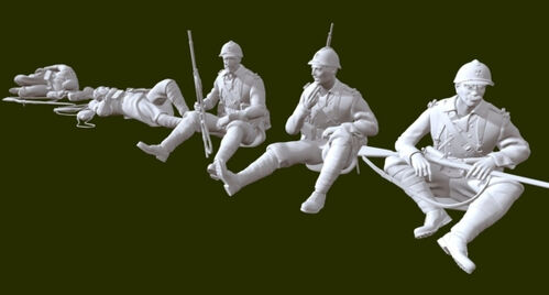 Peddinghaus-Decals 72F024 French WWI soldiers resting (5 figures)