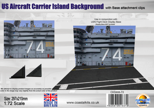 Coastal kits S906-72 US Aircraft Carrier Island Background