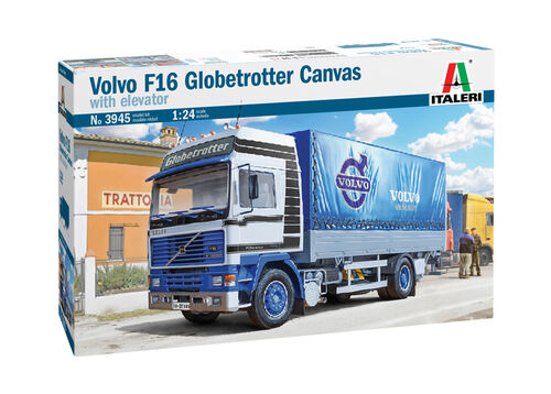 Italeri 3945 VOLVO F16 Globetrotter Canvas Truck with elevator