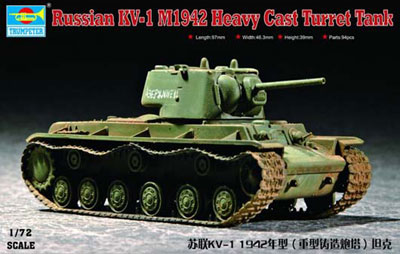 Trumpeter 07231 Russia KV-1 1942 Heavy Cast Turret Tank