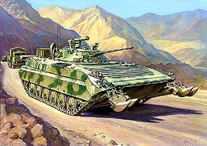 Zvezda 3555 BMP-2E Russian infantry fighting vehicle (Afgan War)