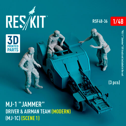 RES/KIT F48-0036 MJ-1 'Jammer' Driver And Airman Team (Modern) (MJ-1C) (Scene 1) (3pcs) (3D Printed)