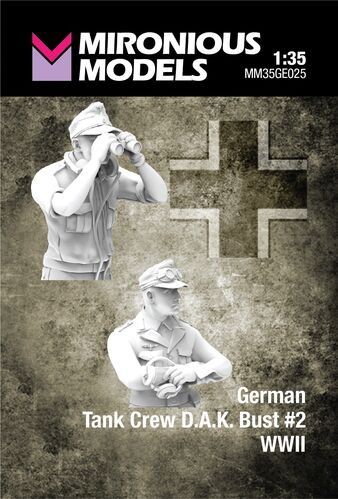 Mironious Models 35GE025 German WWII Tank Crew DAK Bust #2