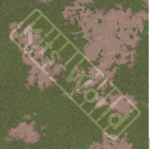 Kits World B48-493 Plain Grass (Worn) Diorama Self-Adhesive Matt Vinyl - Model Airfield Base (670mm x 670mm)