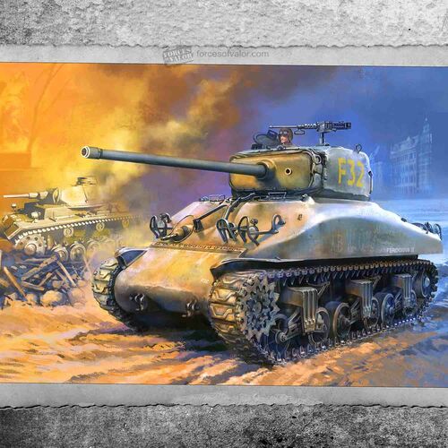 Forces of Valor 873016A U.S. Sherman M4A1 (76) Tank