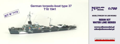 NIKO MODEL 7115 German torpedo-boat type 37 T18 1941